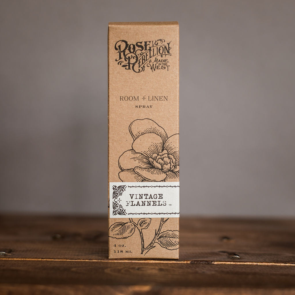 Vintage Flannels Room + Linen Spray – Cozy Scented Mist – R. Rebellion